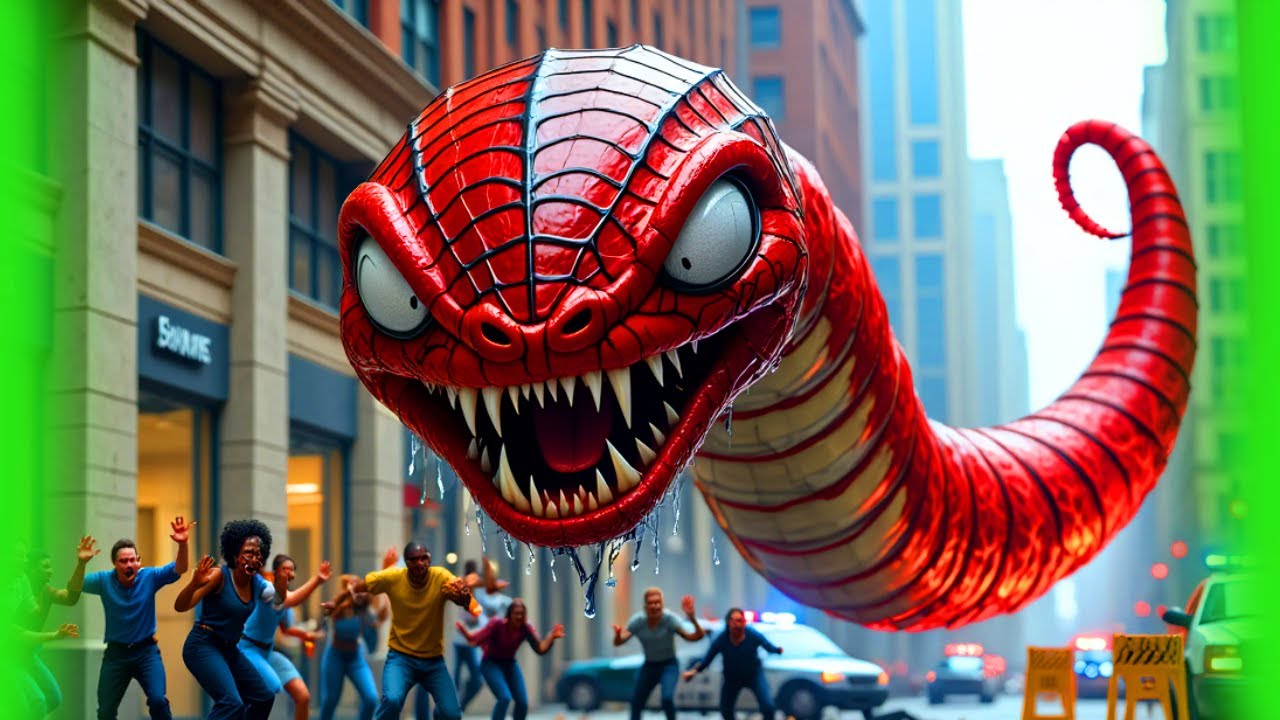 spider man cartoon monster worm vs JOKER – Epic Transformation Showdown ...