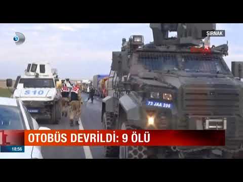 Otobüs devrildi 9 Türkmen öldü ! Şırnak !