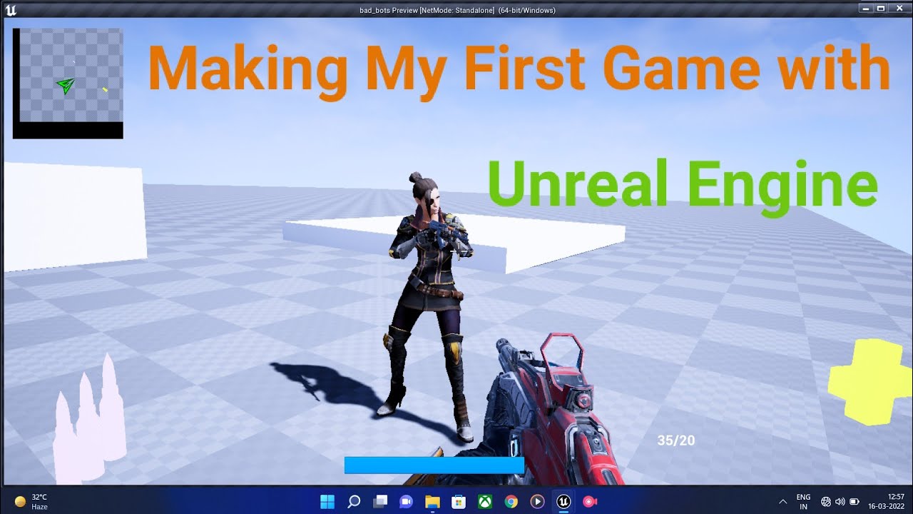 (हिन्दी) Making My First Game in Unreal Engine ☺️ (BattleRoyale India ...