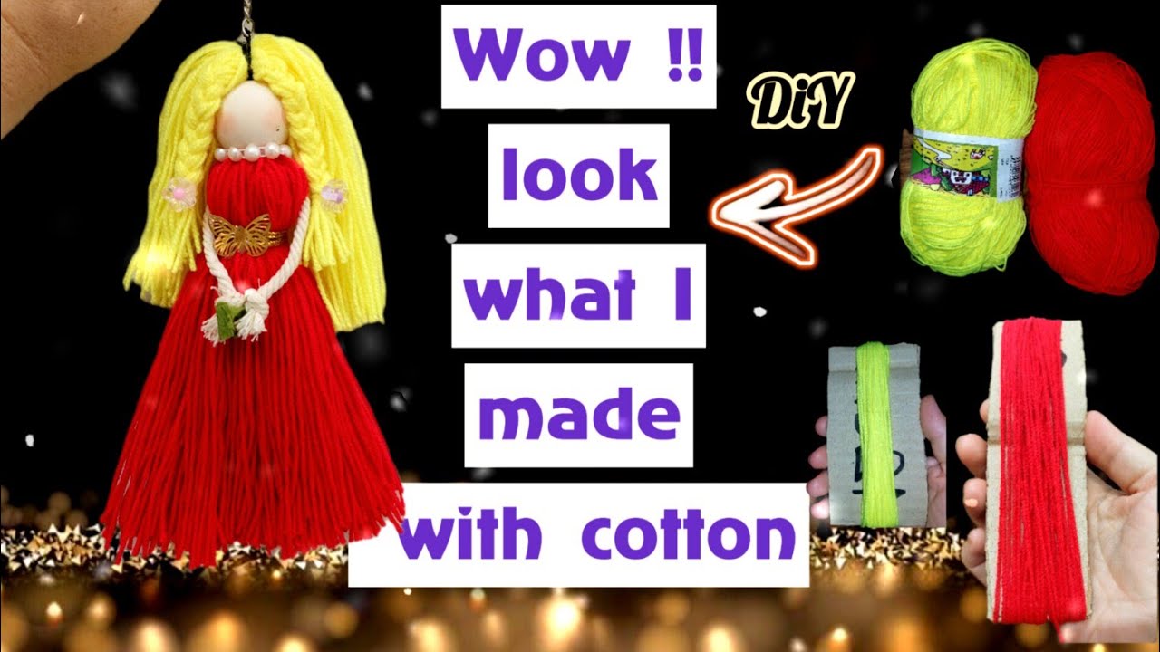 Super easy yarn angel making idea/youll love it|DIY doll|Amazing doll ...