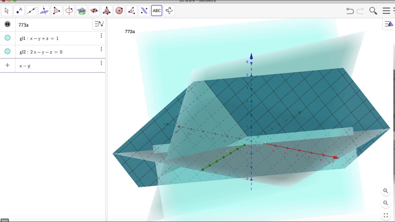 Schneiden dreier Ebenen in Geogebra - YouTube