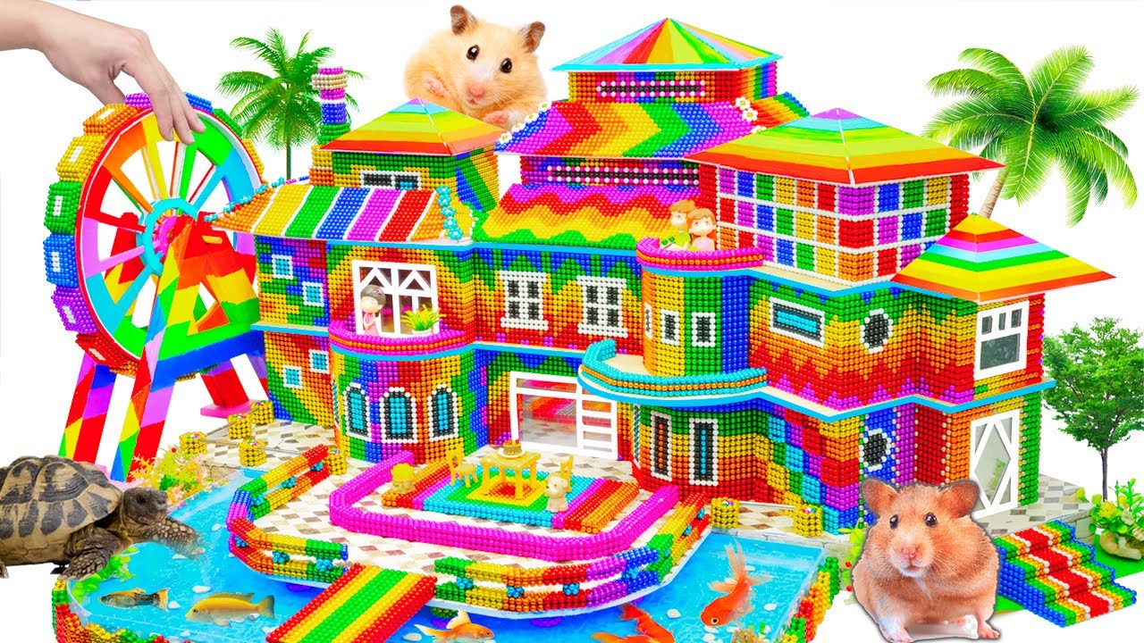 Satisfying Video - Build GIANT Waterwheel Villa Has Pond For Turtle And ...