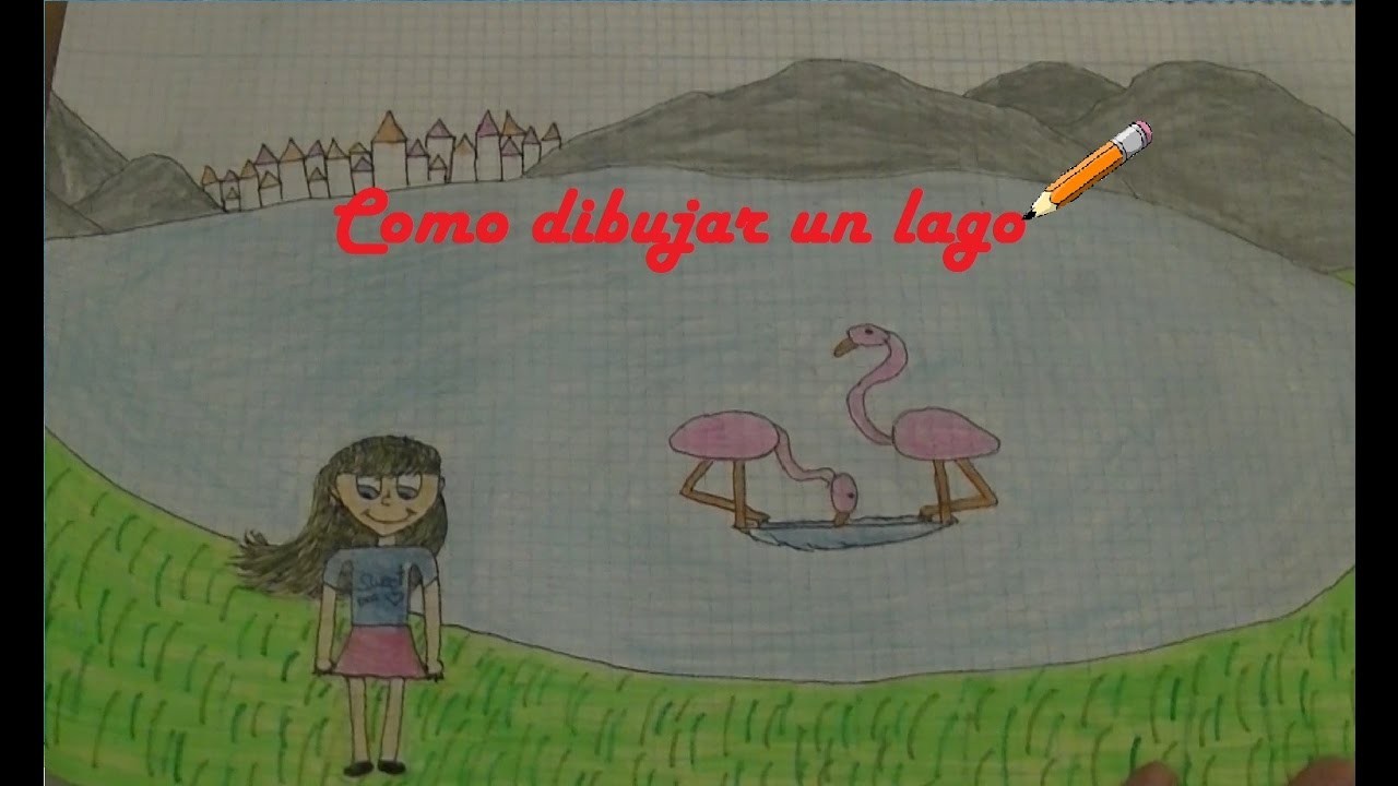 Como dibujar un lago - YouTube
