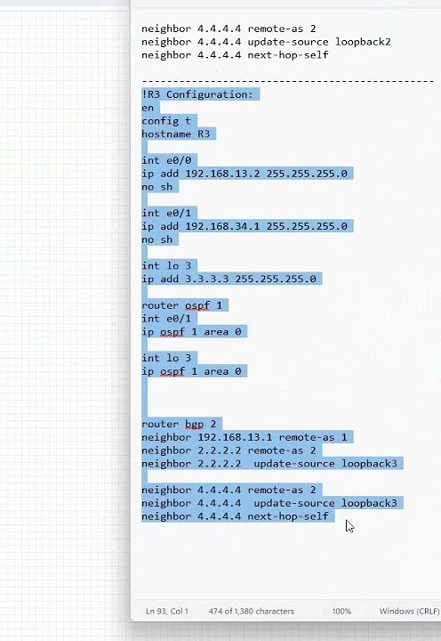 BGP Attribute Lab Part 61 | Networkforyou | CCNA #ciscoccna #ccnalab #shortsvideo #ciscoccnp # ...