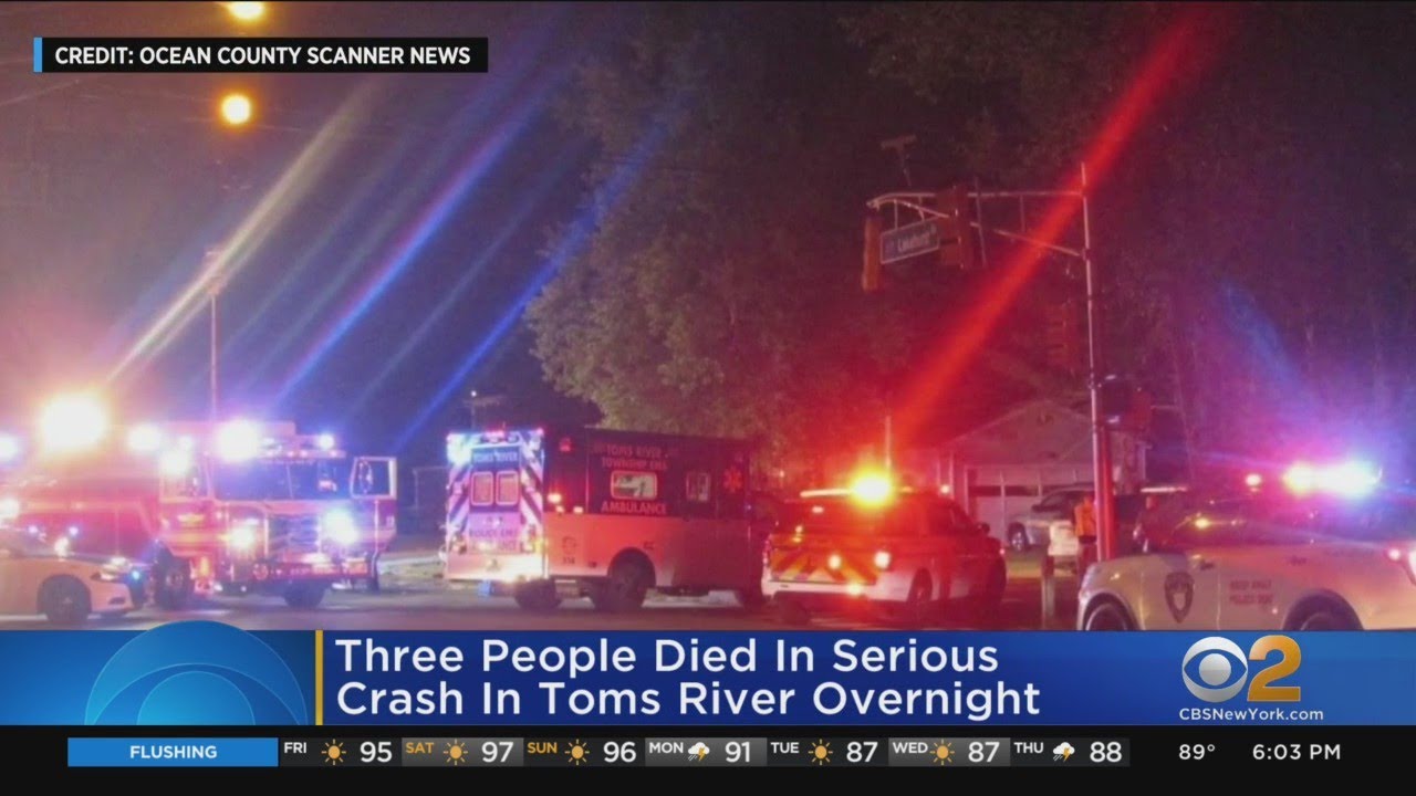 3 killed in serious crash in Toms River overnight - YouTube