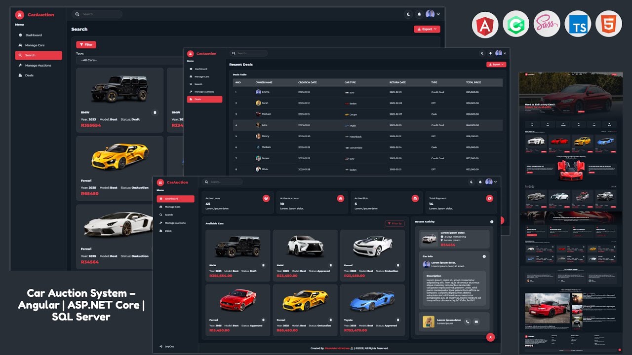 Car Auction System – Angular, ASP.NET Core, SQL Server - YouTube