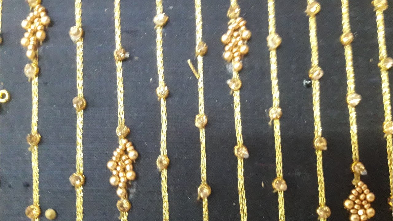 golden sadee moti golden and golden nag .golden jari handwork blauj ...