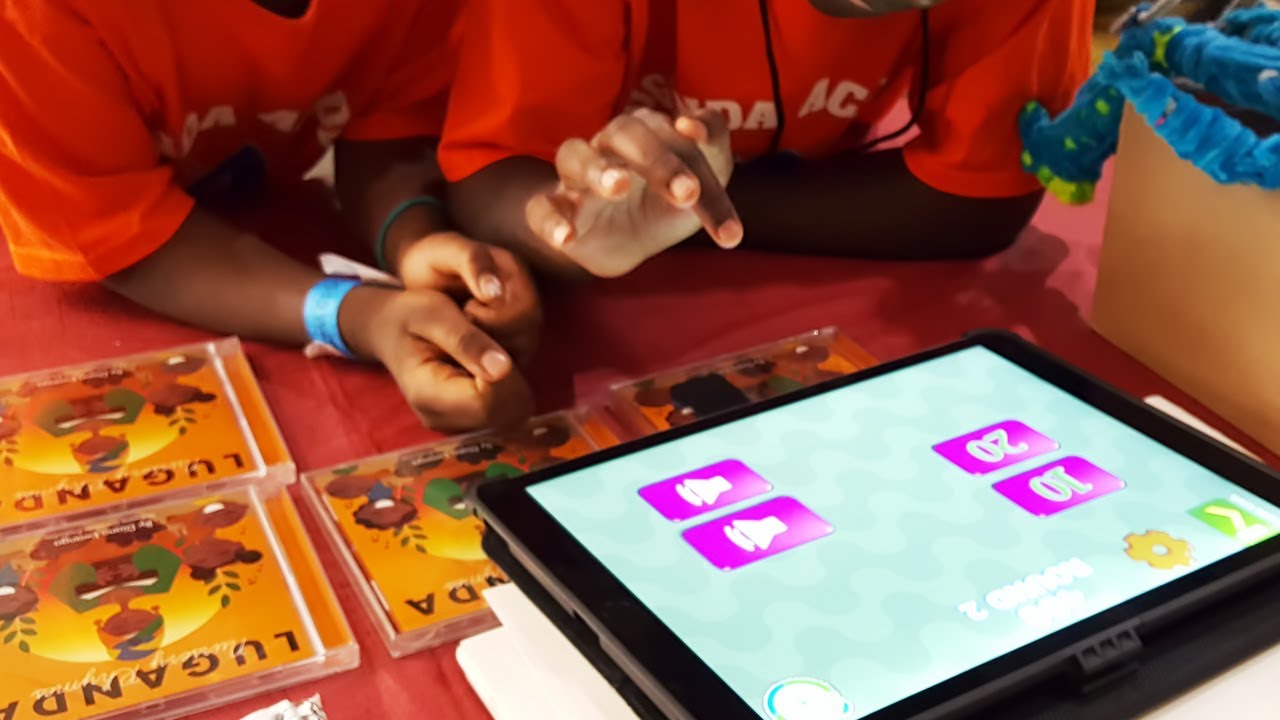 Kids Learning Luganda through the Nkoza and Nankya App - YouTube
