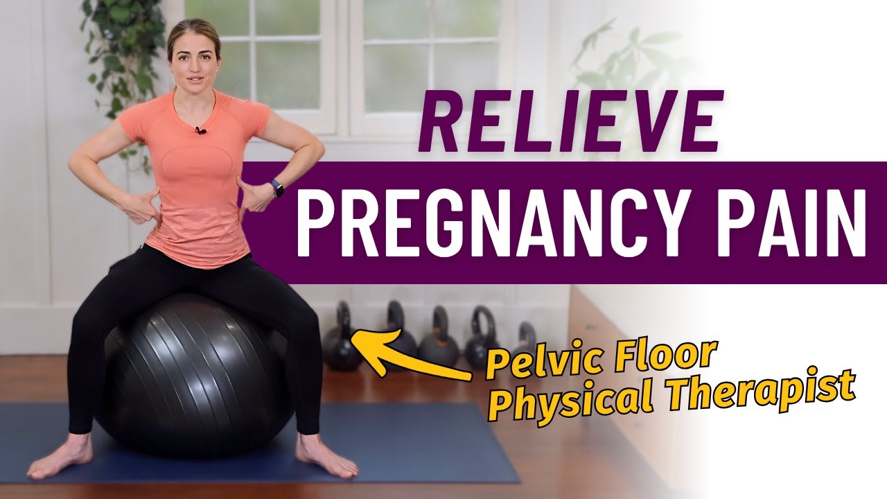 Best Pregnancy Birth Ball Stretches // Open Your Hips + Pelvic Floor ...
