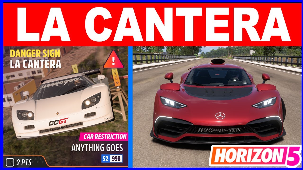 Forza Horizon 5 LA CANTERA Danger Sign - Car Restriction Anything Goes ...
