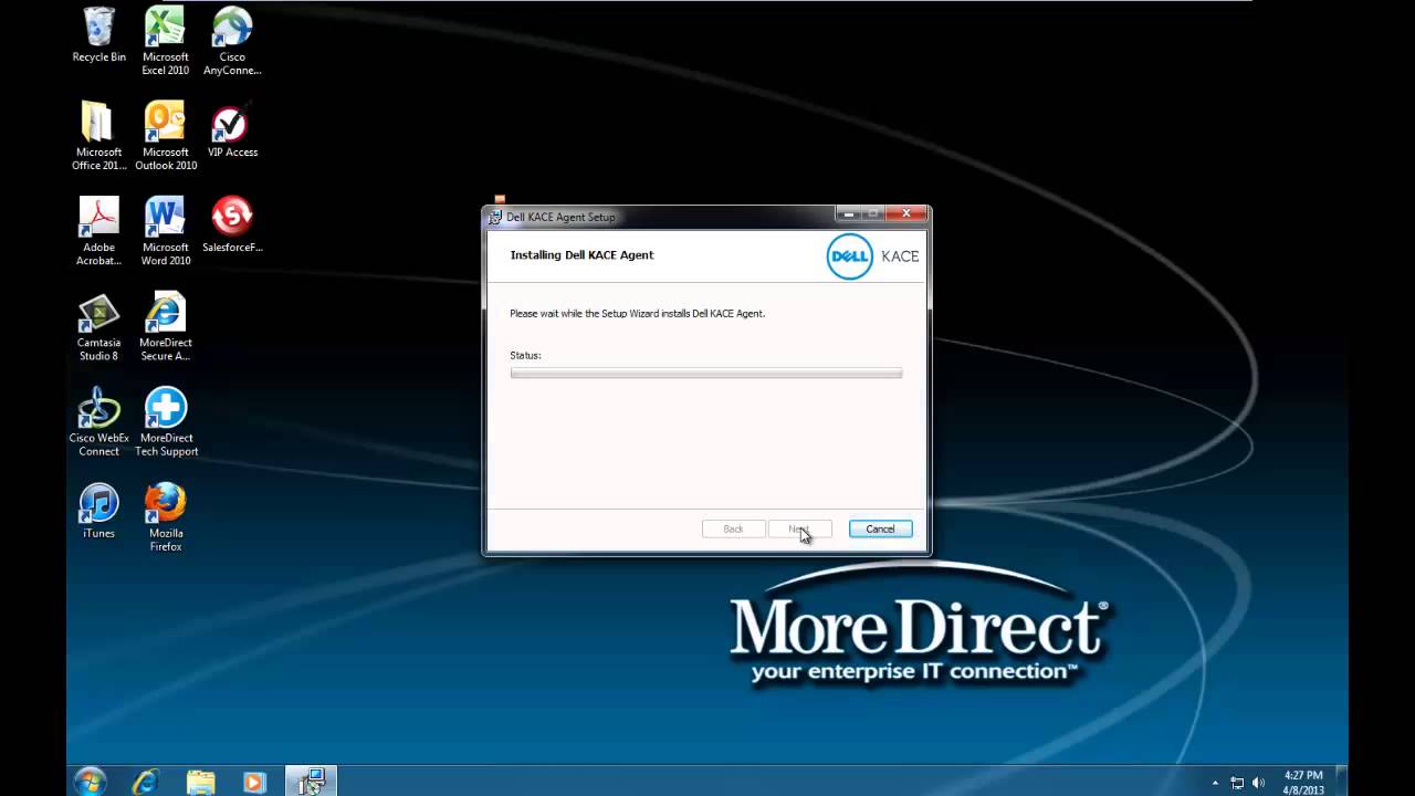 dell kace client install - YouTube