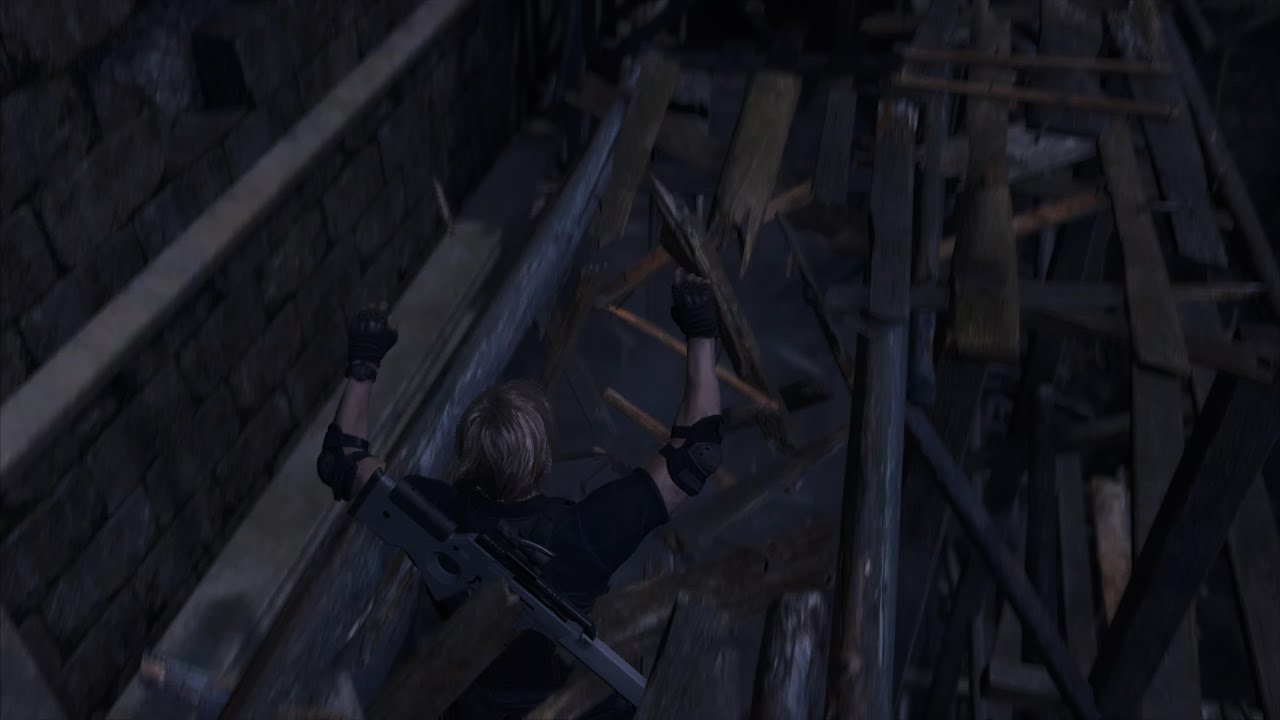 Leon falling at top of Clock Tower [DO NOT RUNNING] - Resident Evil 4 ...