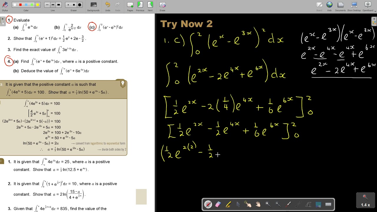 12 2 Further Integration Integration Of Exponential Functions Part 2 12-2-further-integration-integration-of-exponential-functions-part-2