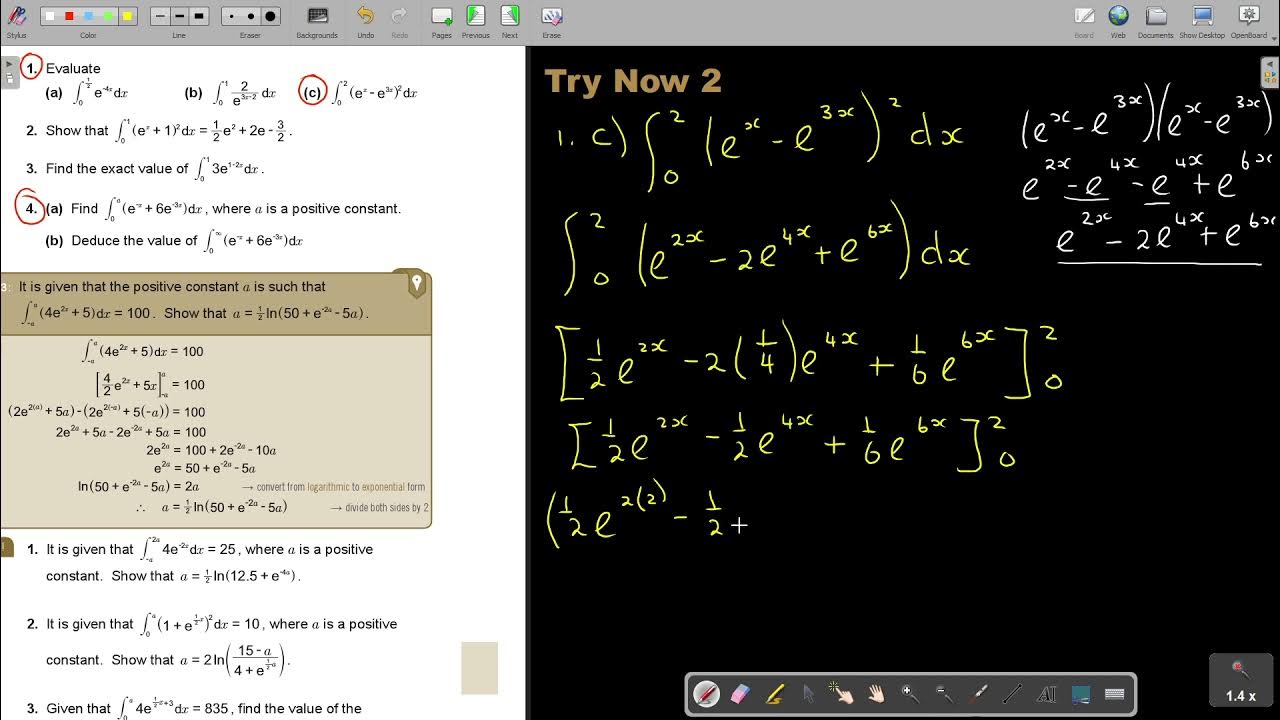 12 2 Further Integration Integration of Exponential Functions Part 2 - YouTube