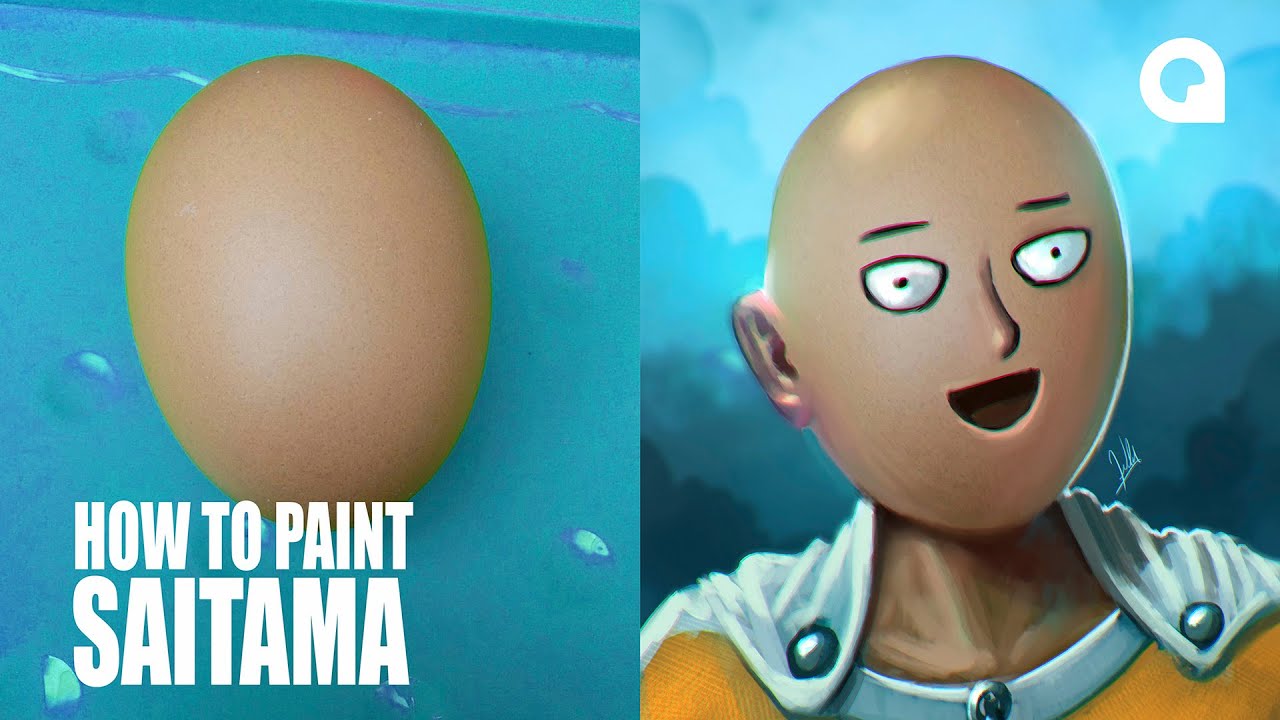 HOW TO PAINT SAITAMA - ONE PUNCH MAN / SPEED PAINT - YouTube