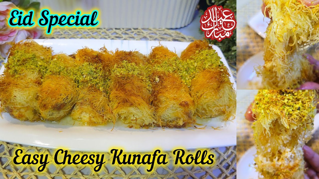 Easy Kunafa Rolls | How to make Kunafa Rolls - YouTube