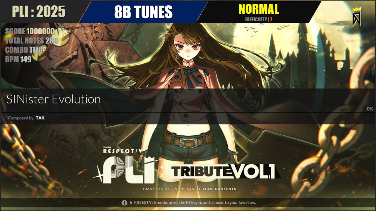 [DJMAX RESPECT V] SINister Evolution (8B NORMAL 7) - PLI : 2025 ...