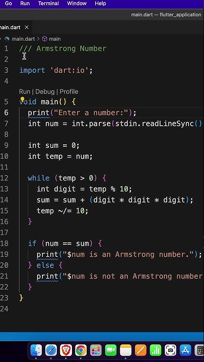 Find Armstrong Number in Dart #ahirlog #flutter #dart - YouTube