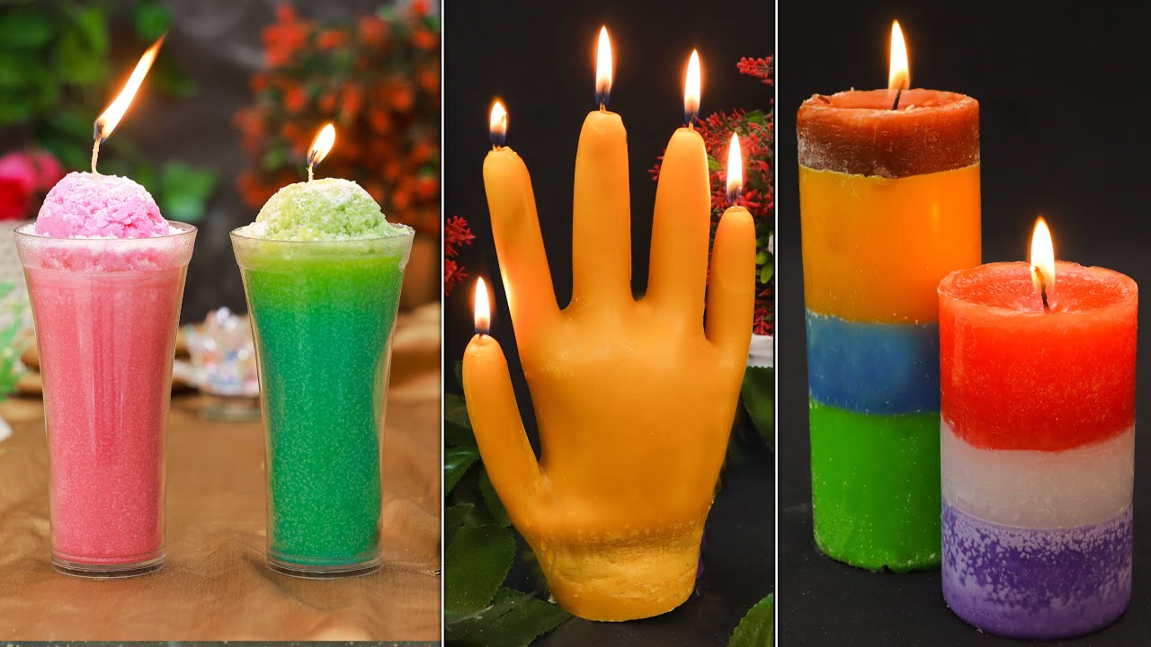 Different Style Colourful Candle Making #candle #making #diy - YouTube