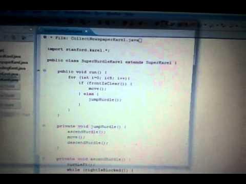 My first program with Karel the robot - YouTube