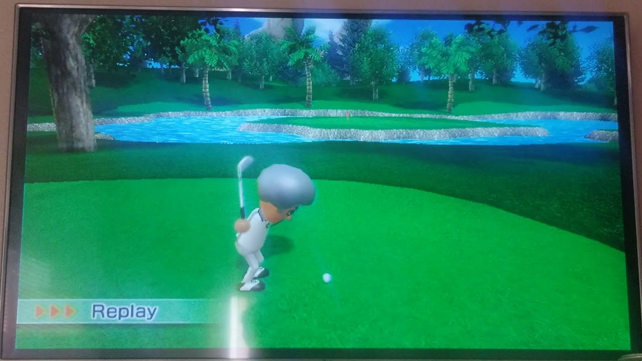 Wii Sports Resort Golf one-bounce chip in for eagle! (Hole 7) - YouTube