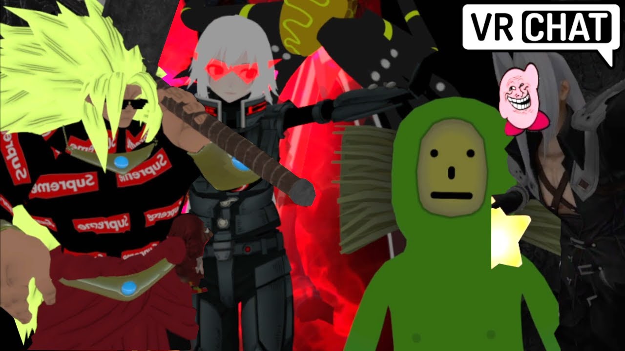 Meme Broly, Sephiroth, and Quest avatars! Vrchat funny moments! - YouTube