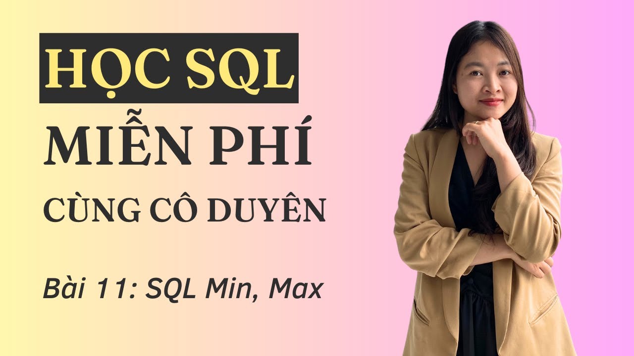 11. SQL Min, Max - YouTube