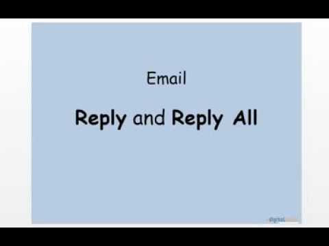 What is the Difference Between 'Reply' and 'Reply All' in Email? - YouTube
