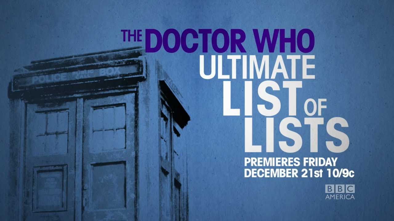 THE BRIT LIST: DOCTOR WHO ULTIMATE LIST OF LISTS w John Barrowman Dec ...