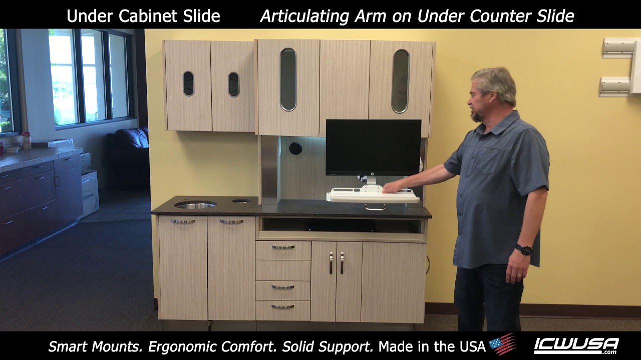 Under Cabinet Slide - Articulating Arm on Counter Slide 4k - YouTube