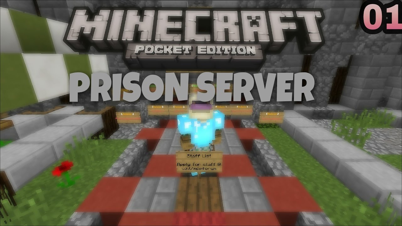 Minecraft PE Prison Server EP 1-Getting resources - YouTube