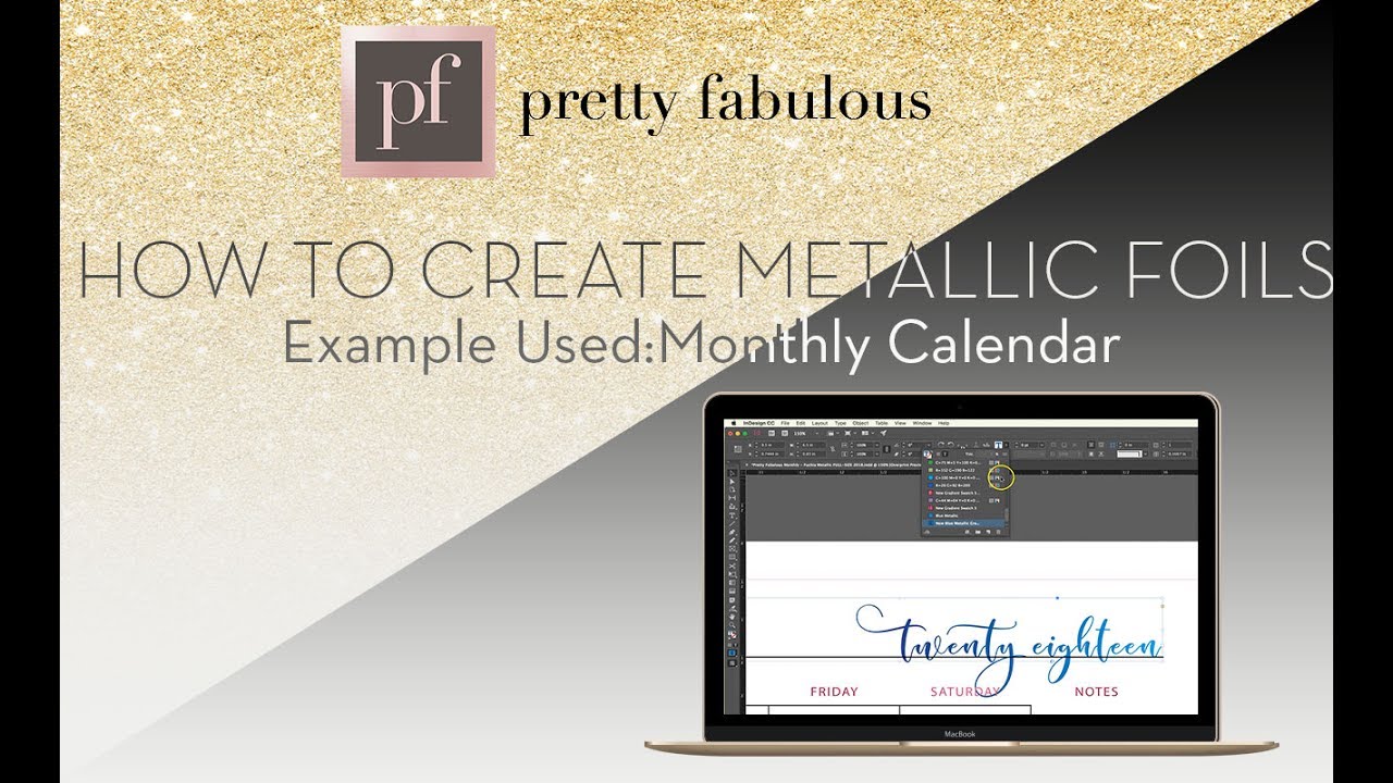 How To Create Metallic Foils in InDesign - YouTube