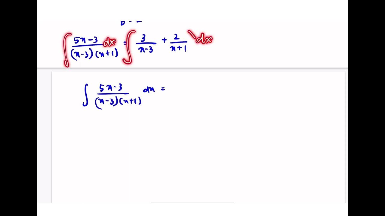 Integrate using partial fraction method - YouTube