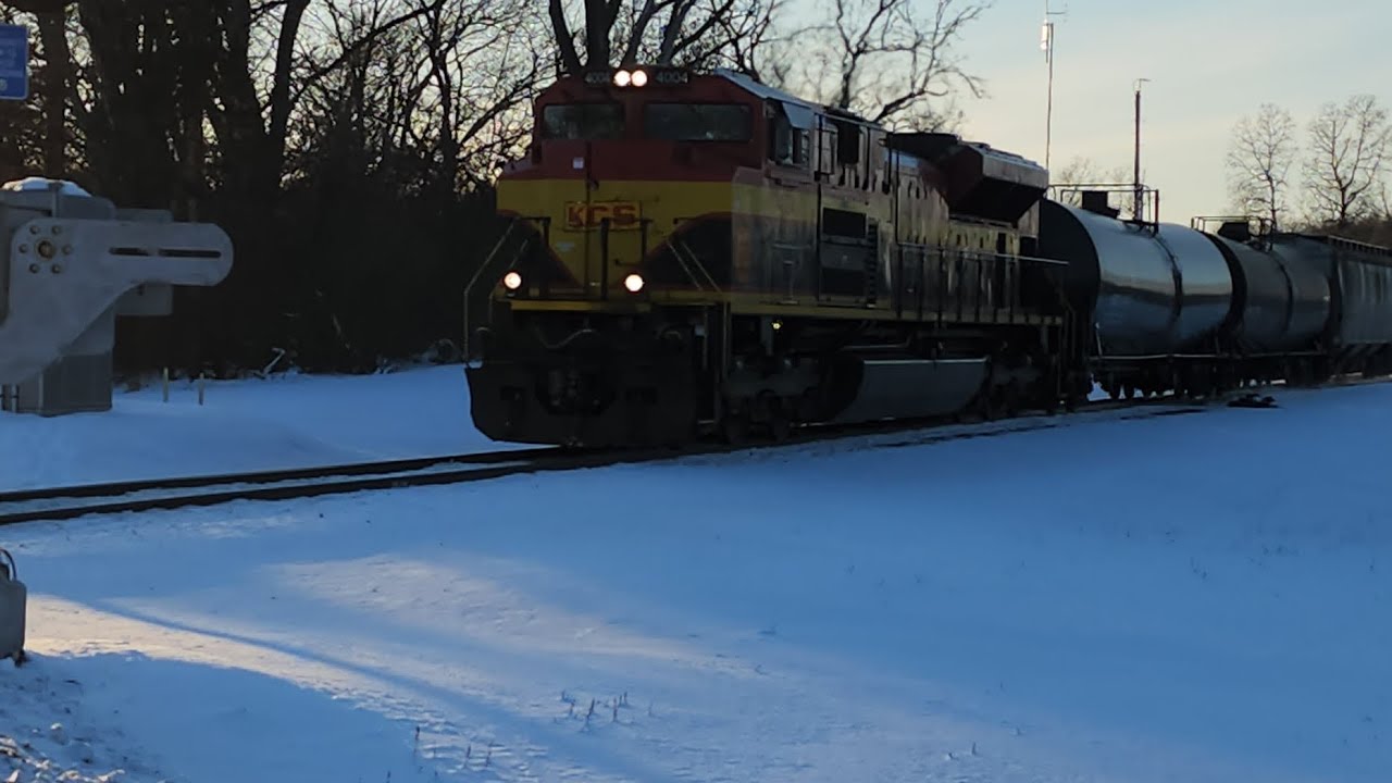 KCS Mixed freight And CPKC stack train locomotive 8787. - YouTube