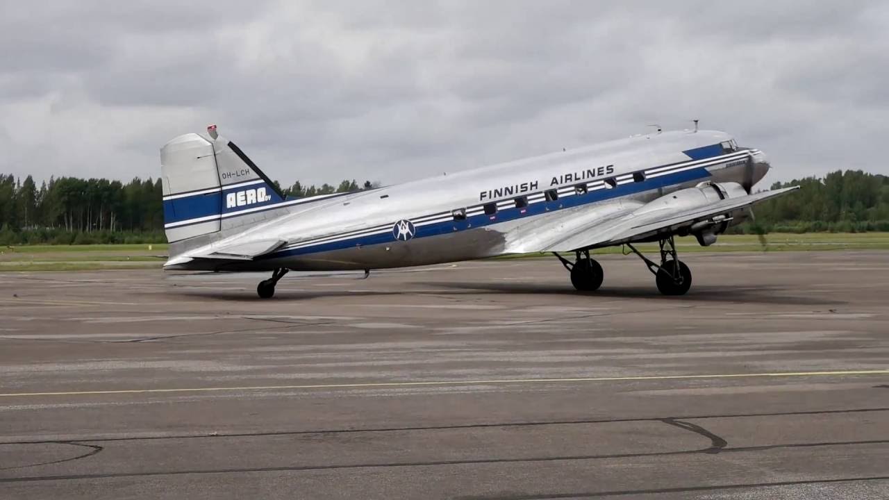 DC-3 - Finnish Airlines - YouTube