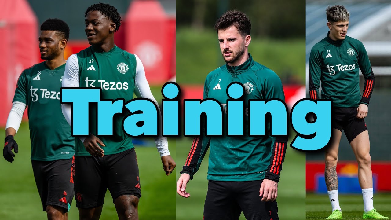 Manchester United Training 5th May: Mainoo, Højlund, Mount, Garnacho ...