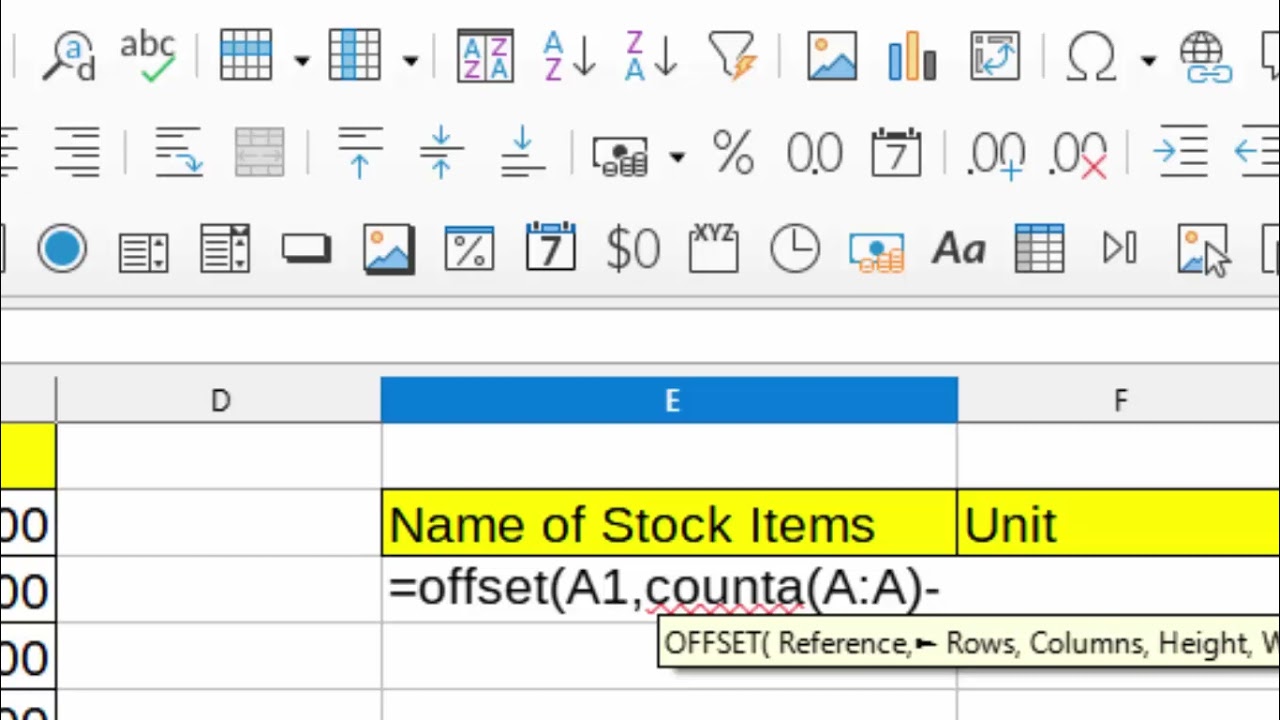 Offset formula with counta in Microsoft Excel@COMPUTER & EXCEL SOLUTION ...