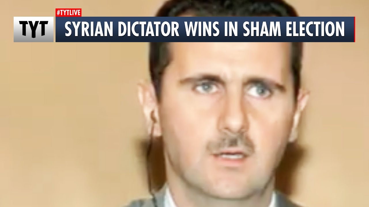 Syrian Dictator Wins Sham Election - YouTube