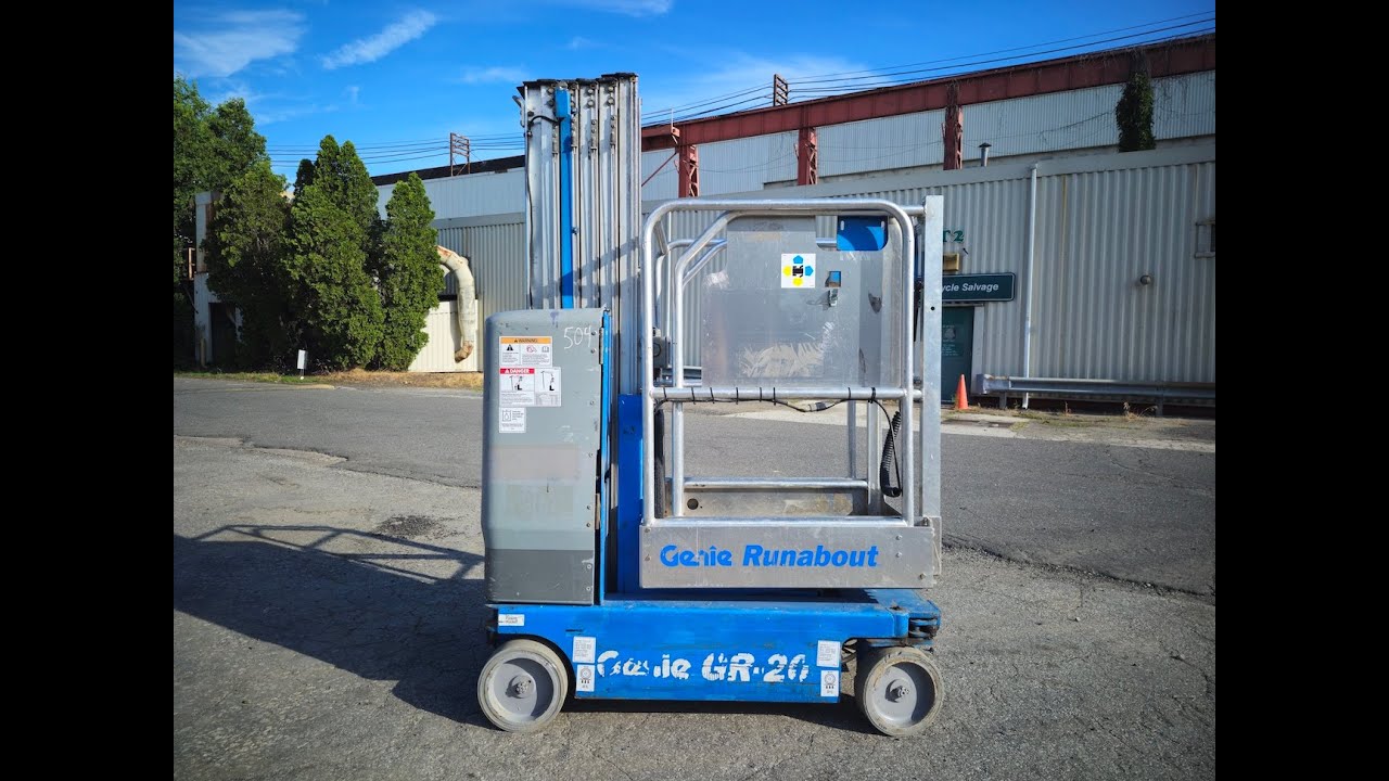 2009 Genie GR-20 Electric Scissor Lift with Ground Controls (829) - YouTube