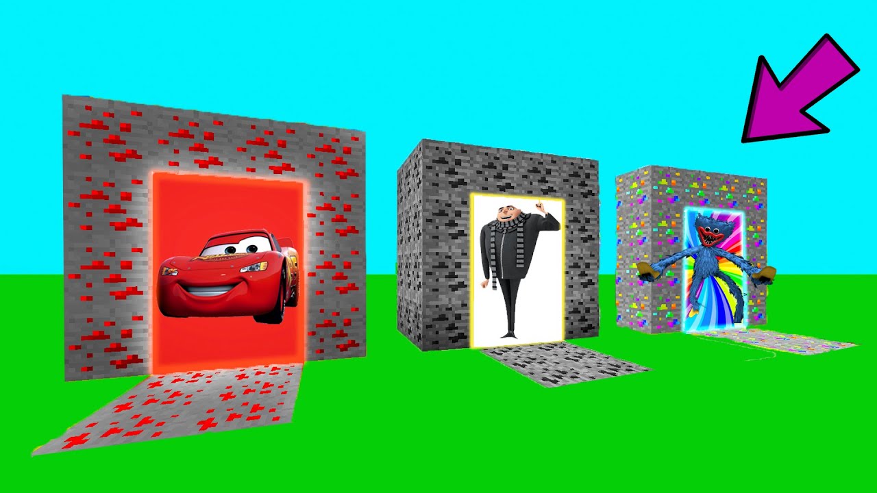 three STRANGE PORTALS in minecraft - YouTube