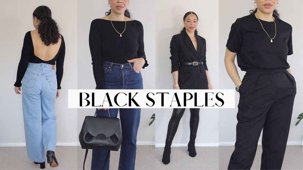 12 MUST HAVE BLACK STAPLES IN MY WARDROBE 2021 | WARDROBE ESSENTIALS ...