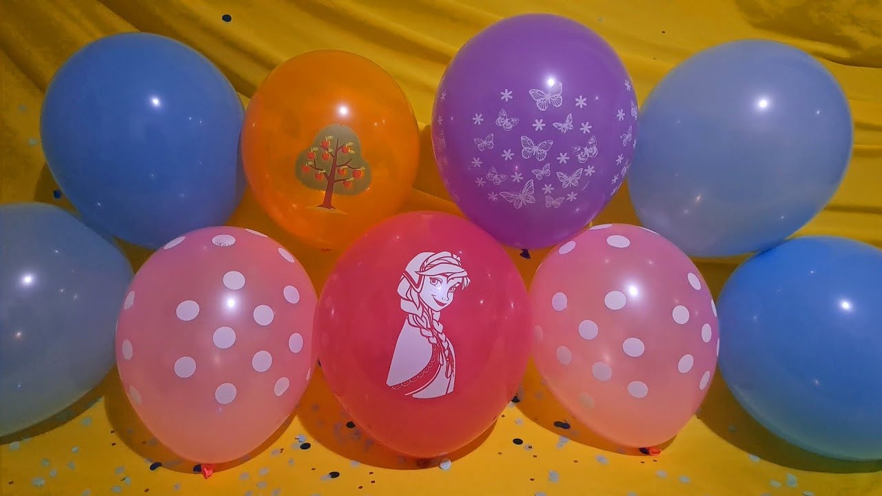 FUN PRINCESS ANNA FROZEN BALLOONS POP!!! - YouTube