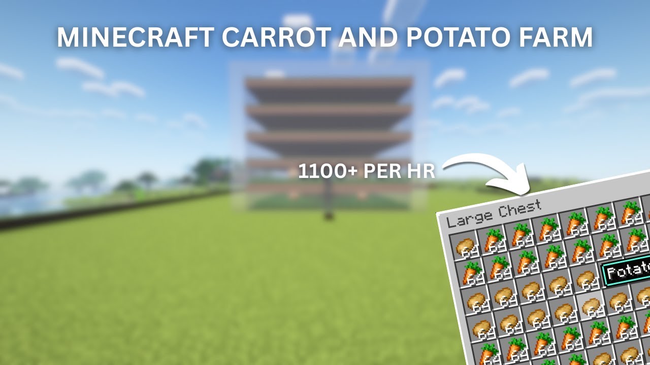 Minecraft 1.20+ Automatic Carrot & Potato Farm Tutorial | Easy & Efficient Design! - YouTube