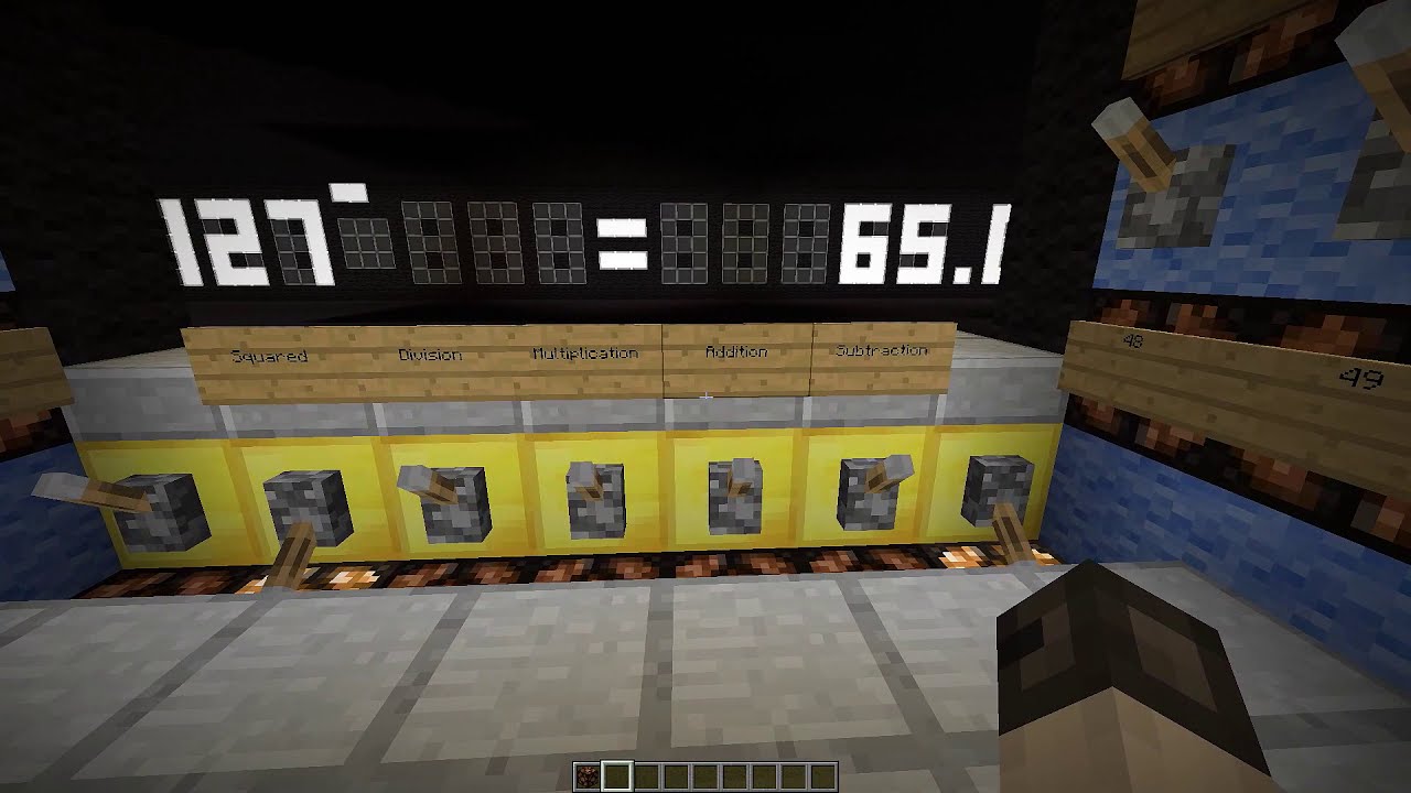 Minecraft Calculator Showcase Vanilla 8-bit - YouTube