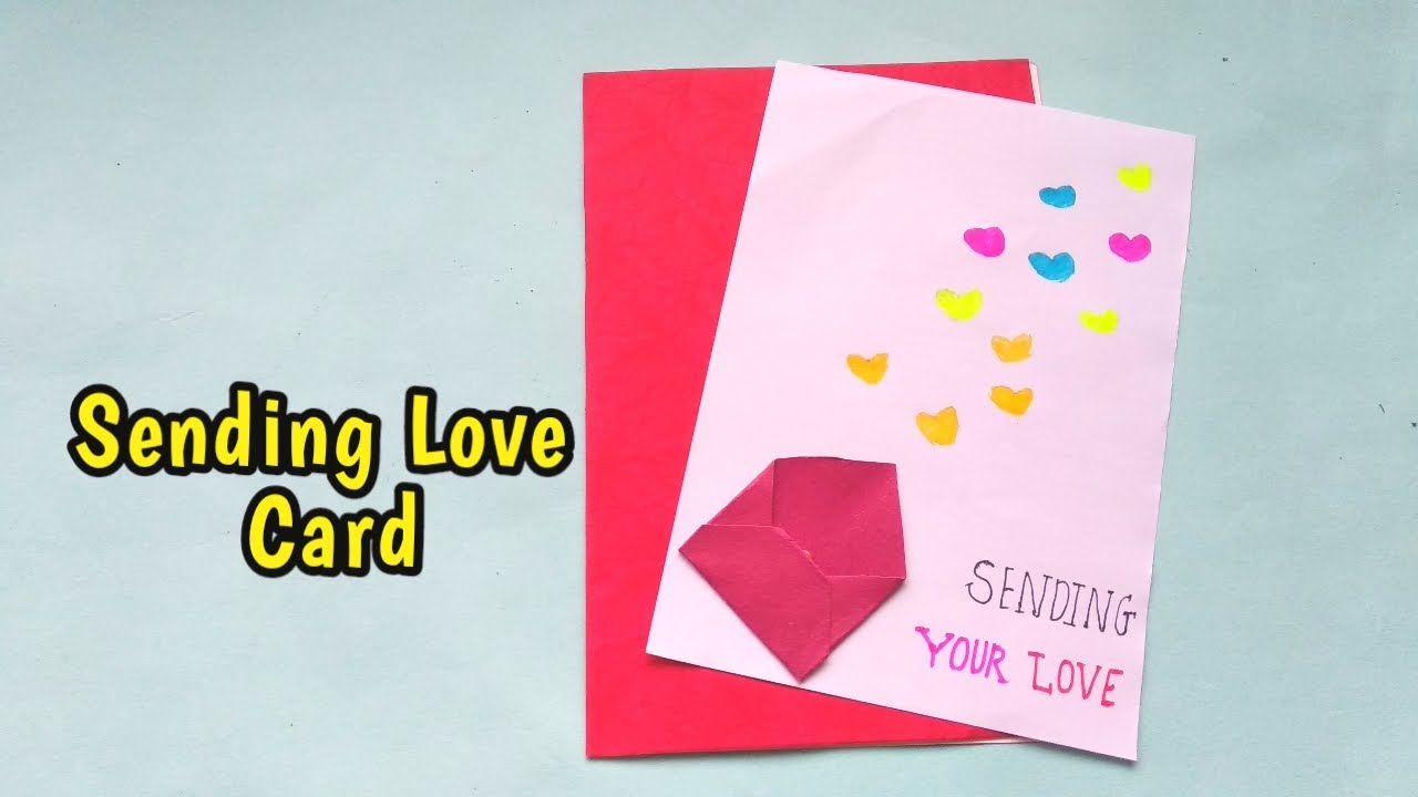 Sending Love Card | How to make Valentine's Day love card | Sending ...