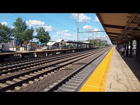 A Late Amtrak Northeast Regional 133 With Two Locomotives & Announcement at Princeton Junction ...