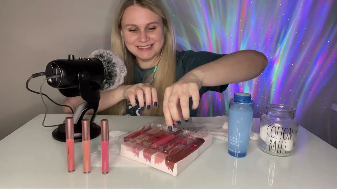 ASMR - Lipgloss Collection - Lip sounds - Lip smacking - YouTube