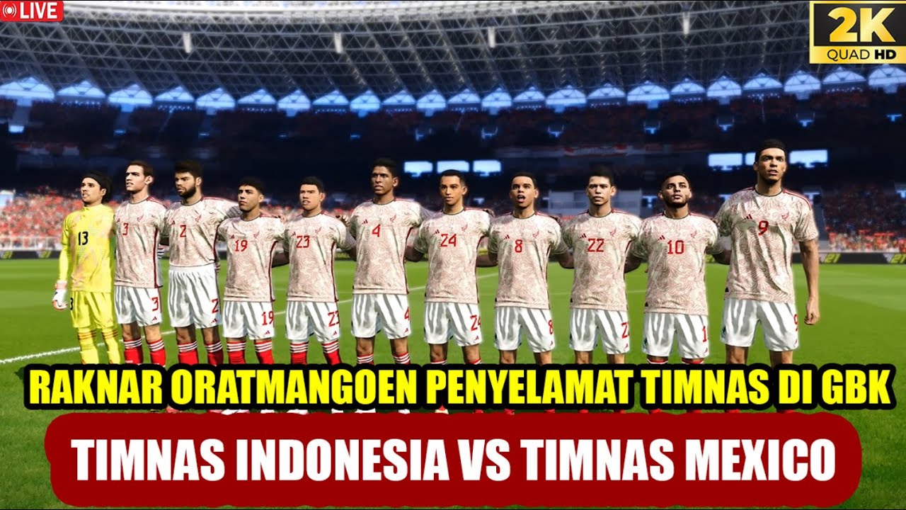 TIMNAS INDONESIA HAMPIR DI PERMALUKAN MEXICO DI STADION GBK, PERJUANGAN ...