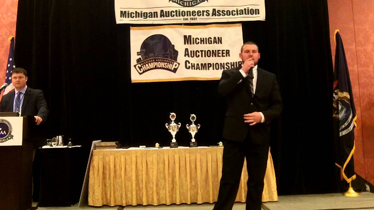Casey Raber, Michigan Auctioneers Championship 2016 Preliminaries - YouTube