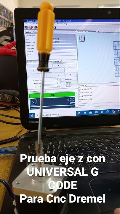 prueba eje z. cnc dremel. universal G Code - YouTube